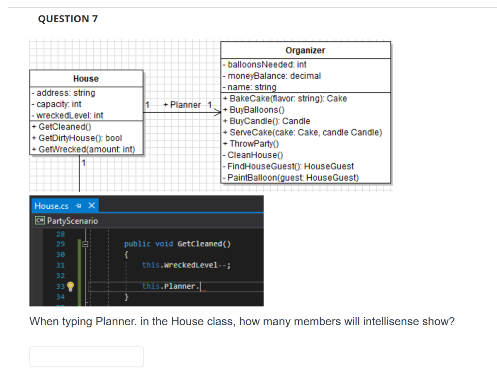 Solved QUESTION 7 When typing Planner. in the House class, | Chegg.com