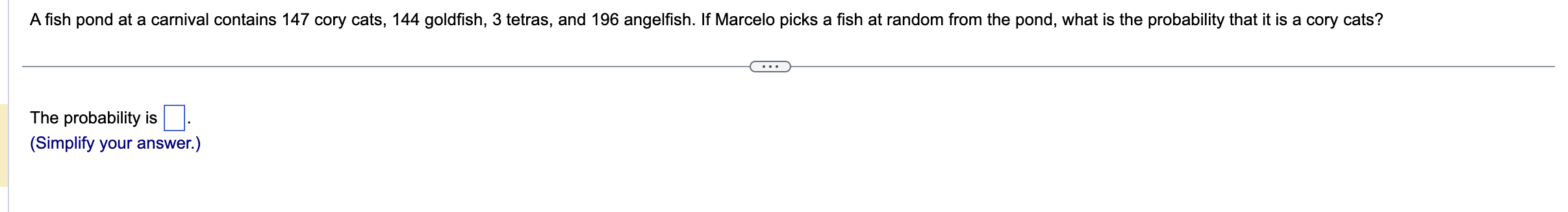 Solved The probability is (Simplify your answer.) | Chegg.com