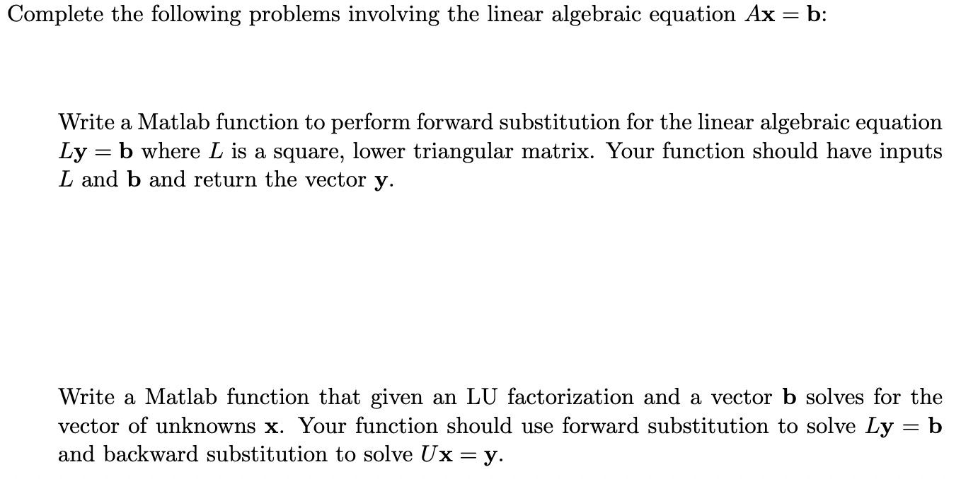 Solved Tomplete the following problems involving the linear | Chegg.com