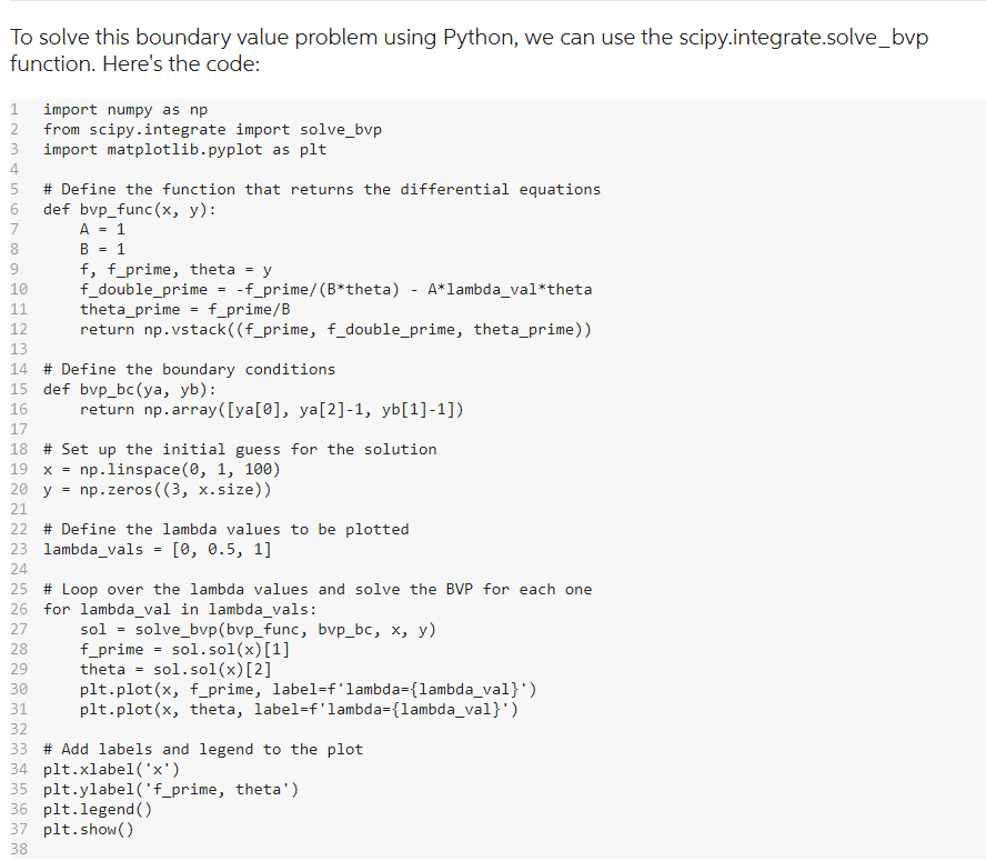 Solved f′=1+Aλθ Bθ′′+fθ′=0 Solve this Boundary Value Problem | Chegg.com
