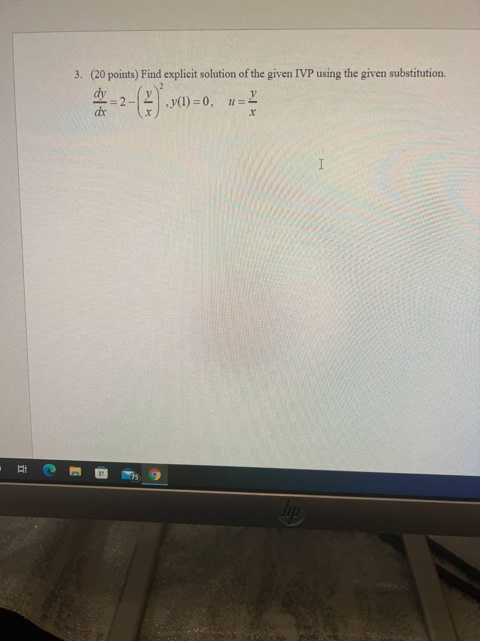 Solved 3. (20 points) Find explicit solution of the given | Chegg.com