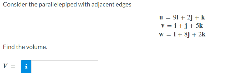 Solved Consider the parallelepiped with adjacent edges | Chegg.com