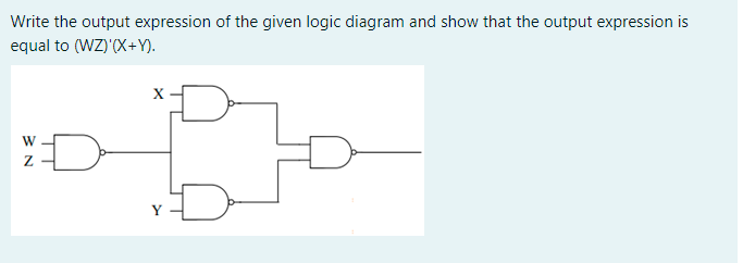 Solved Write the output expression of the given logic | Chegg.com