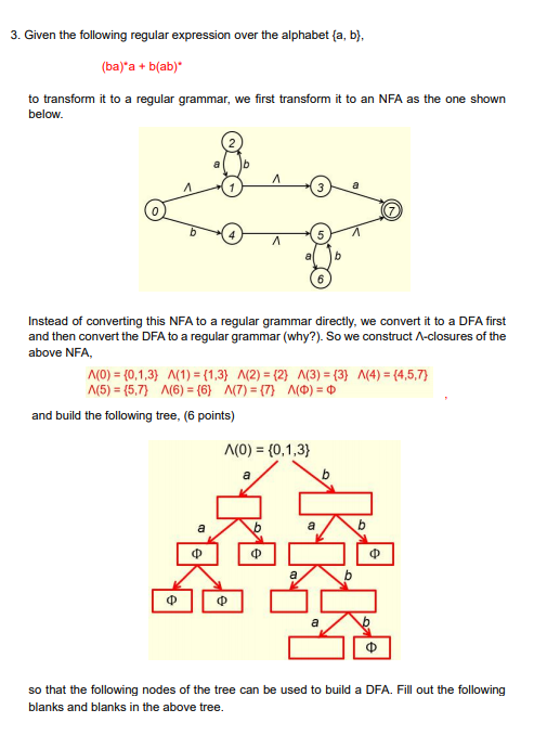 Solved 1 Given The Following Dfa To Find A Minimum State