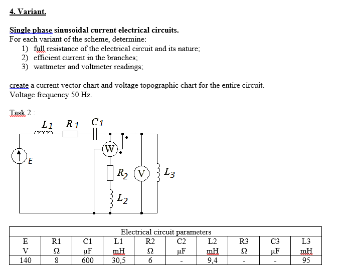 Solved Single phase sinusoidal current electrical circuits. | Chegg.com