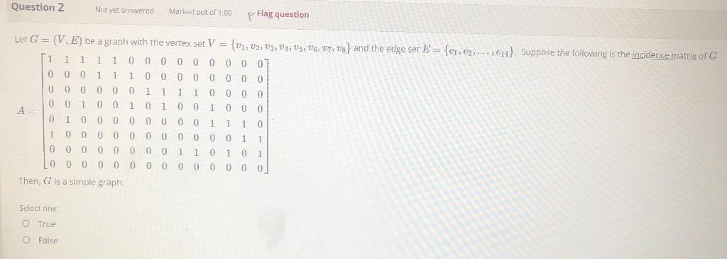 Solved Let G=(V,E) be a graph with the vertex set | Chegg.com