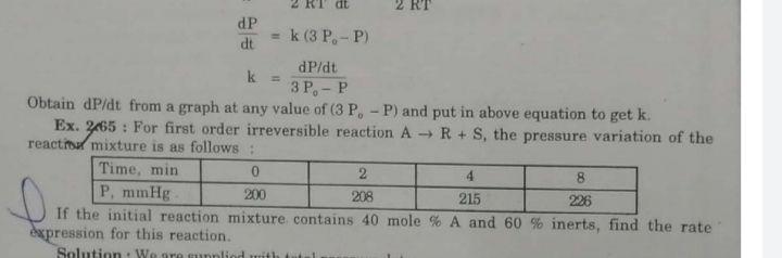 Solved 2 RT dP k (3 P.-P) dt dP/dt k 3 P.-P Obtain dP/dt | Chegg.com