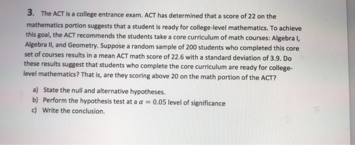 Solved 3. mathematics portion suggests that a student is | Chegg.com