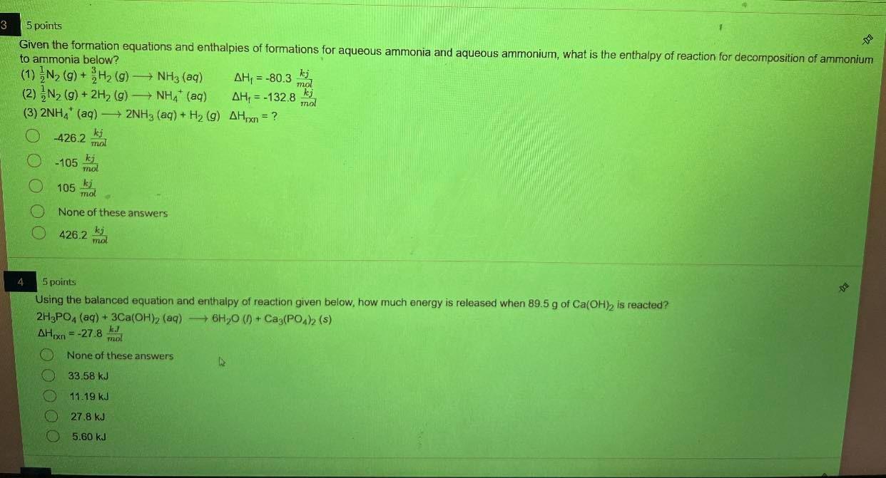 Solved Given the formation equations and enthalpies of | Chegg.com