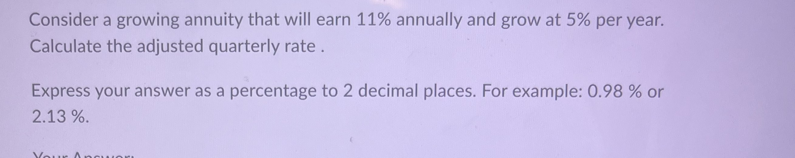 Consider A Growing Annuity That Will Earn 11 6182