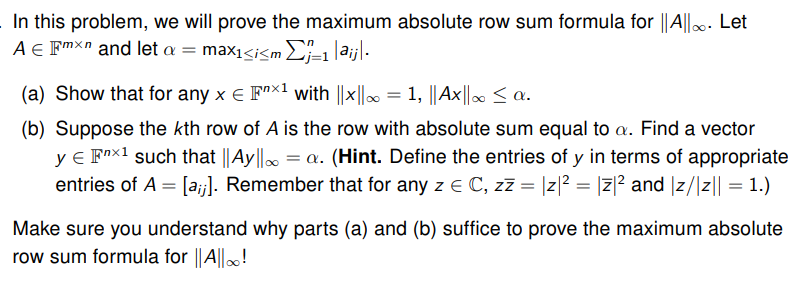 In this problem, we will prove the maximum absolute | Chegg.com