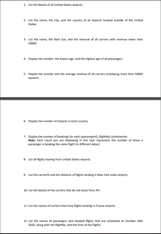 Solved SQL EDITOR . Please answer all questions Will give | Chegg.com