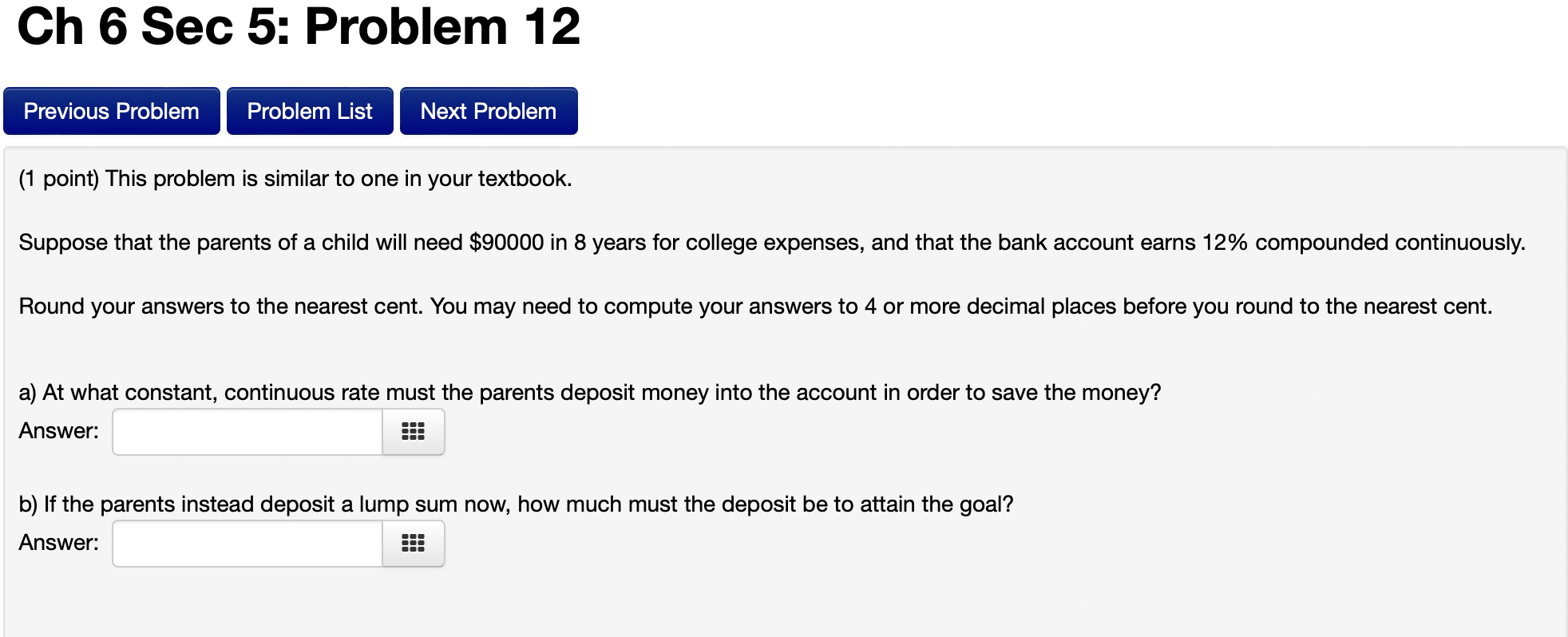 Solved Ch 6 Sec 5: Problem 12 Previous Problem Problem List | Chegg.com