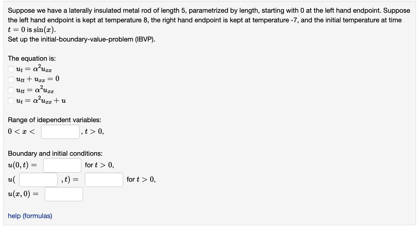 Solved Suppose we have a laterally insulated metal rod of | Chegg.com