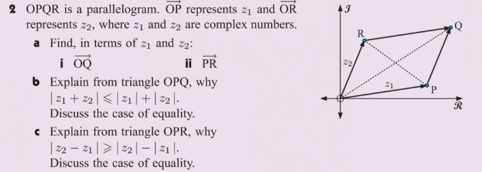 Solved OPQR is a parallelogram. OP represents z1 and OR | Chegg.com