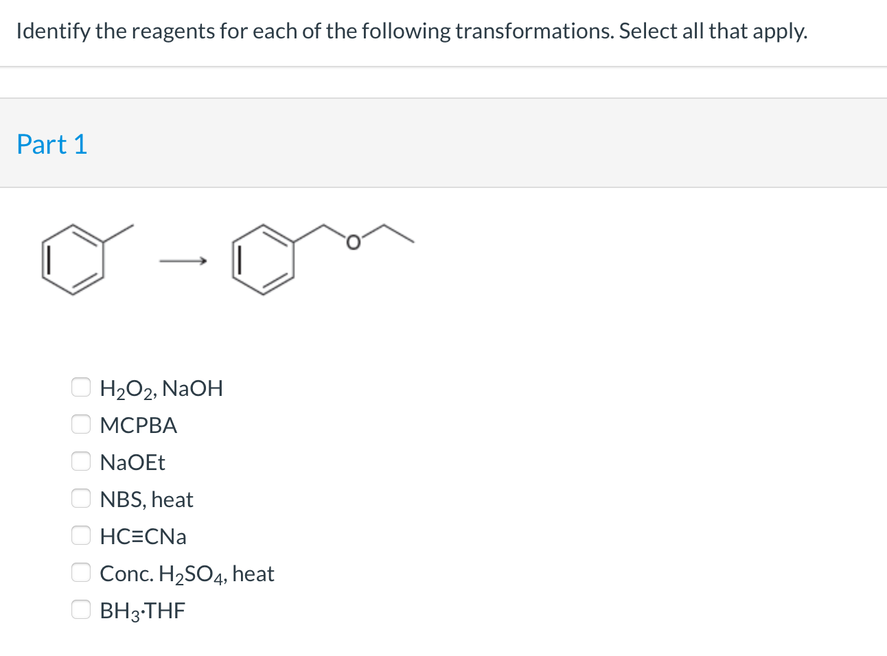 Solved Identify the reagents for each of the following | Chegg.com