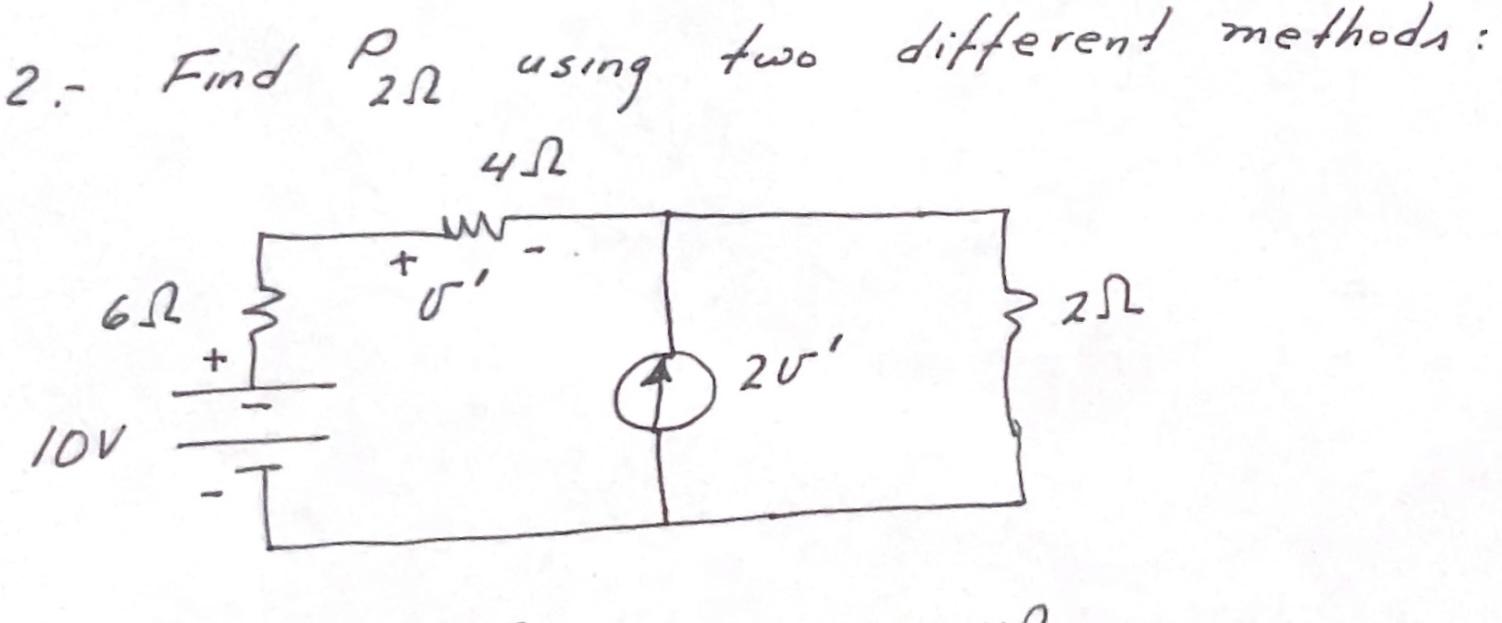 Solved 2.- Find P2Ω using two different methods: | Chegg.com