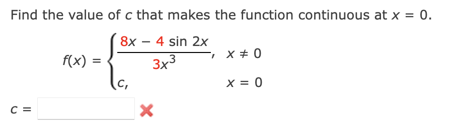 Solved Find the value of c that makes the function | Chegg.com