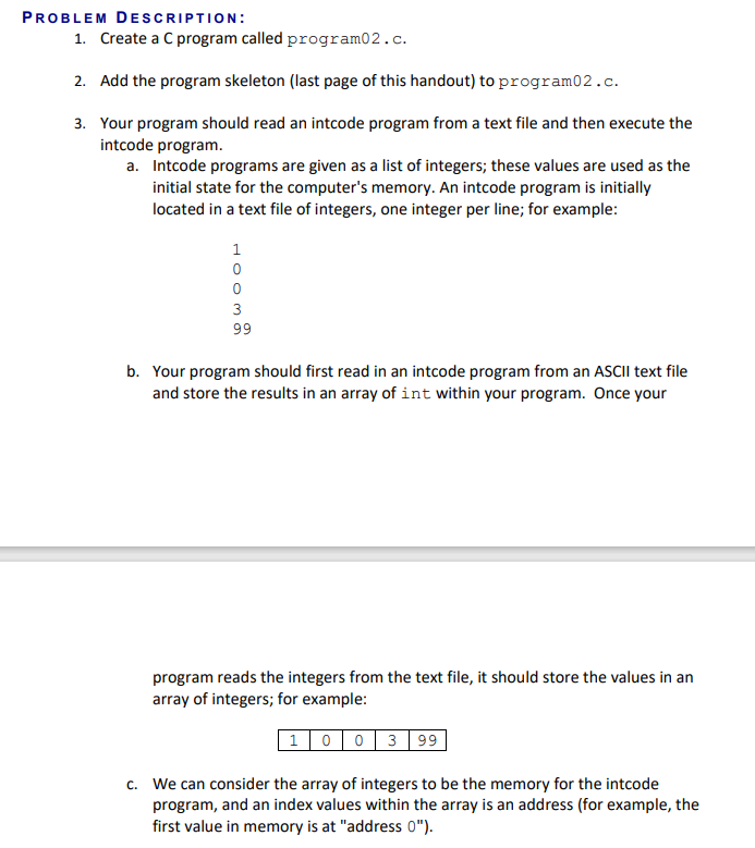 PROBLEM DESCRIPTION: 1. Create a C program called | Chegg.com