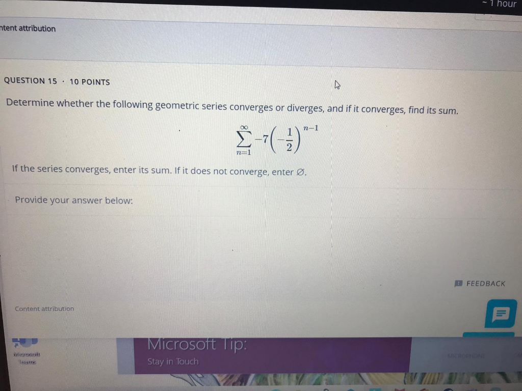 Solved QUESTION 6 . 10 POINTS Does the following sequence | Chegg.com