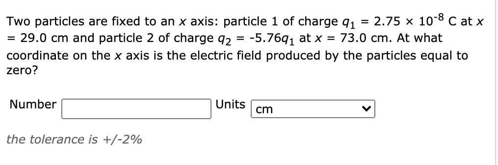 Solved Two particles are fixed to an x axis: particle 1 of | Chegg.com