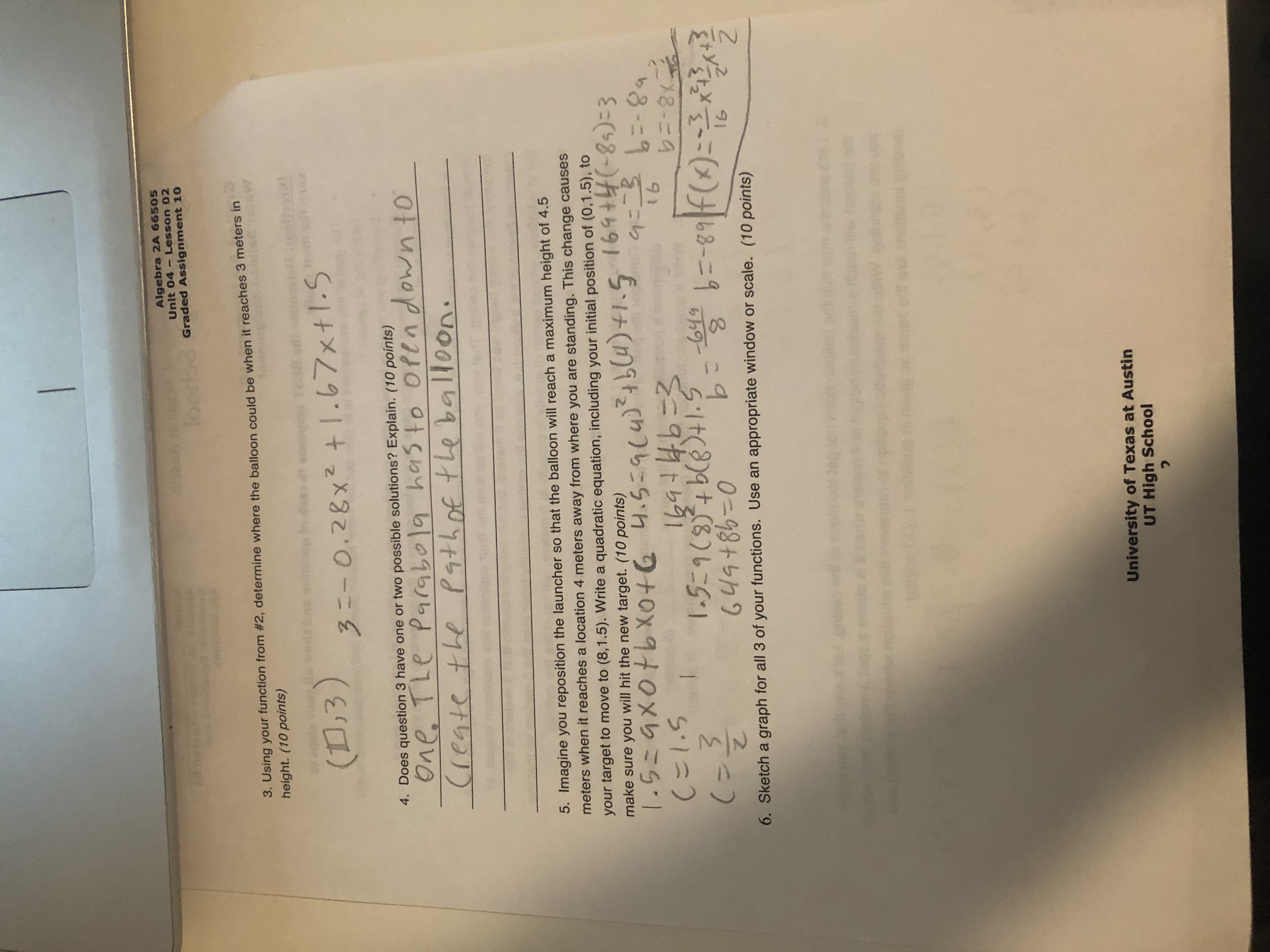 3. Using your function from \#2, determine where the | Chegg.com