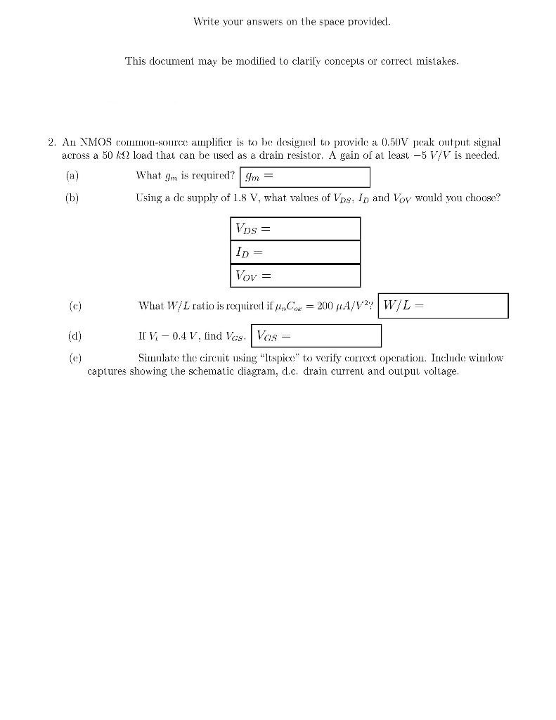 Solved Write your answers on the space provided. This | Chegg.com