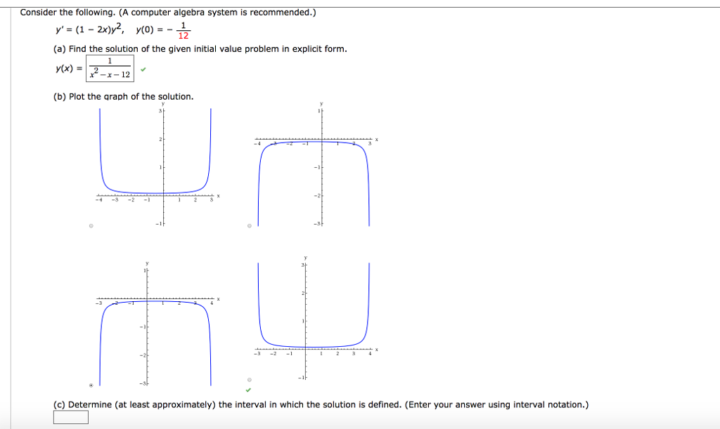 Solved Consider the following. (A computer algebra system is | Chegg.com