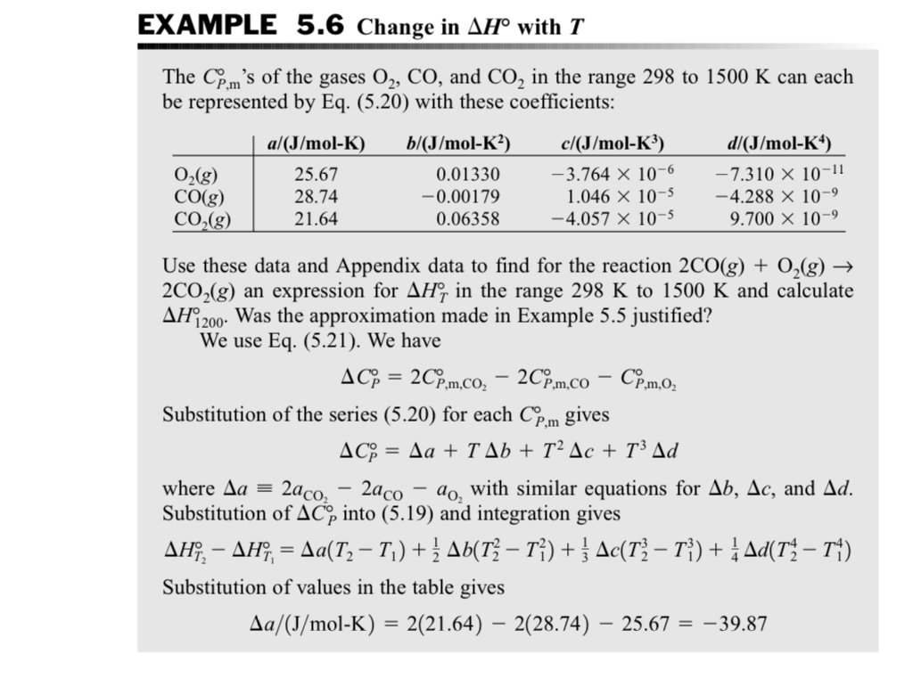 Solved 5.39 (a) Use Sm,298∘ Appendix data and the expression | Chegg.com