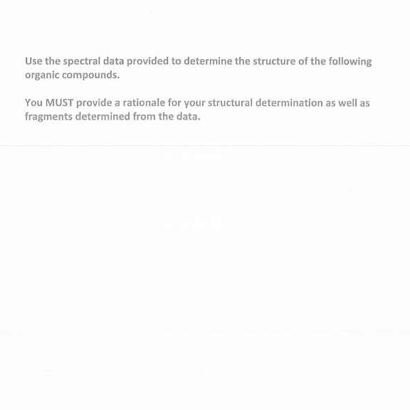 Solved Use the spectral data provided to determinethetructur | Chegg.com
