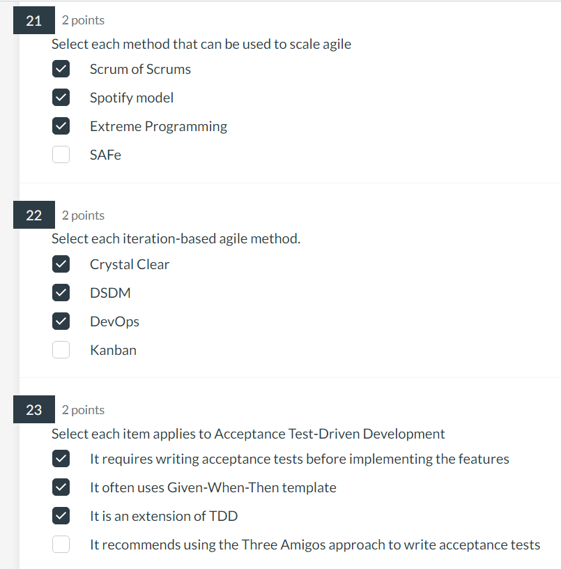 Solved 1 2 points Select each method that can be used to | Chegg.com