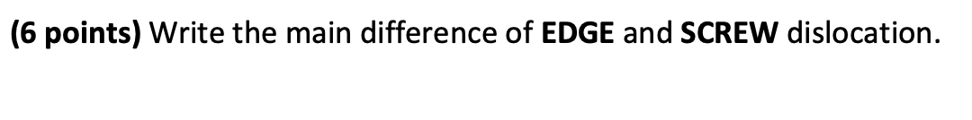 Solved (6 points) Write the main difference of EDGE and | Chegg.com