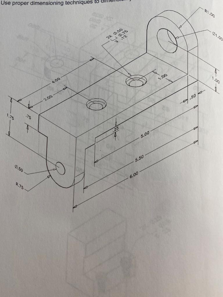 Solved P4-31 HW7 Drawing v1 ϕUse proper dimensioning | Chegg.com