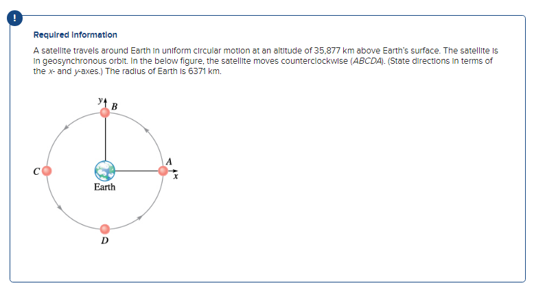 Solved A satellite travels around Earth in uniform circular | Chegg.com