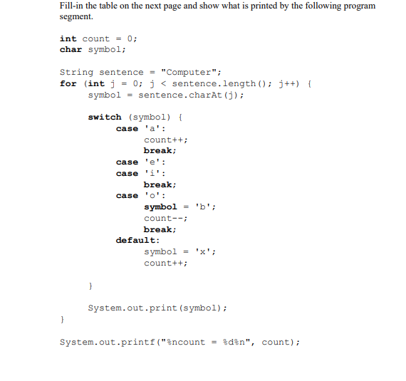 Solved Fill-in the table on the next page and show what is | Chegg.com