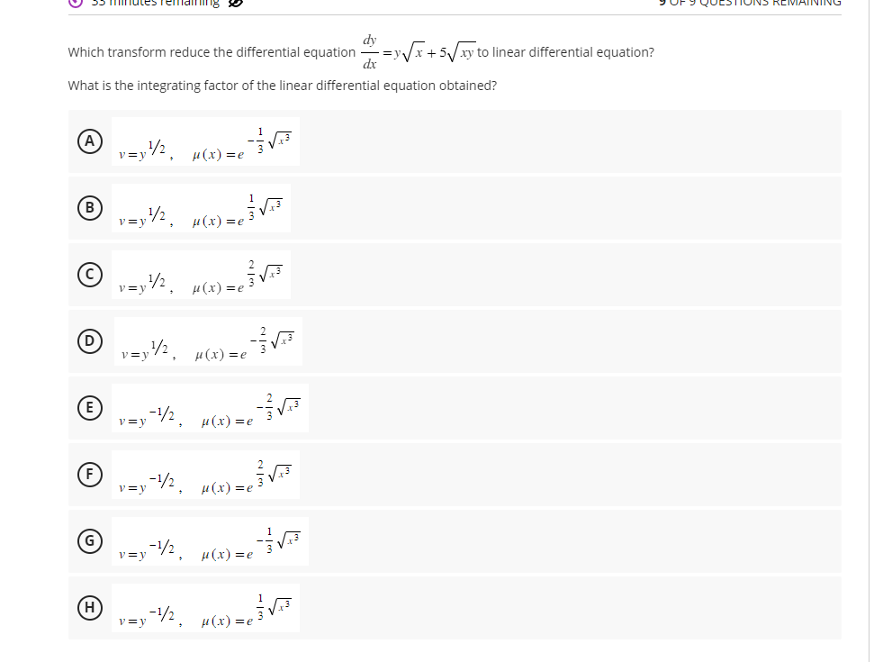 Solved Which transform reduce the differential equation | Chegg.com