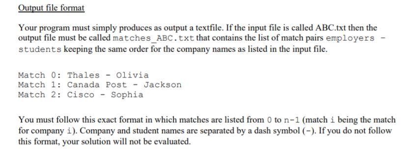 Solved Gale-Shapley algorithm Input: • A list of n | Chegg.com
