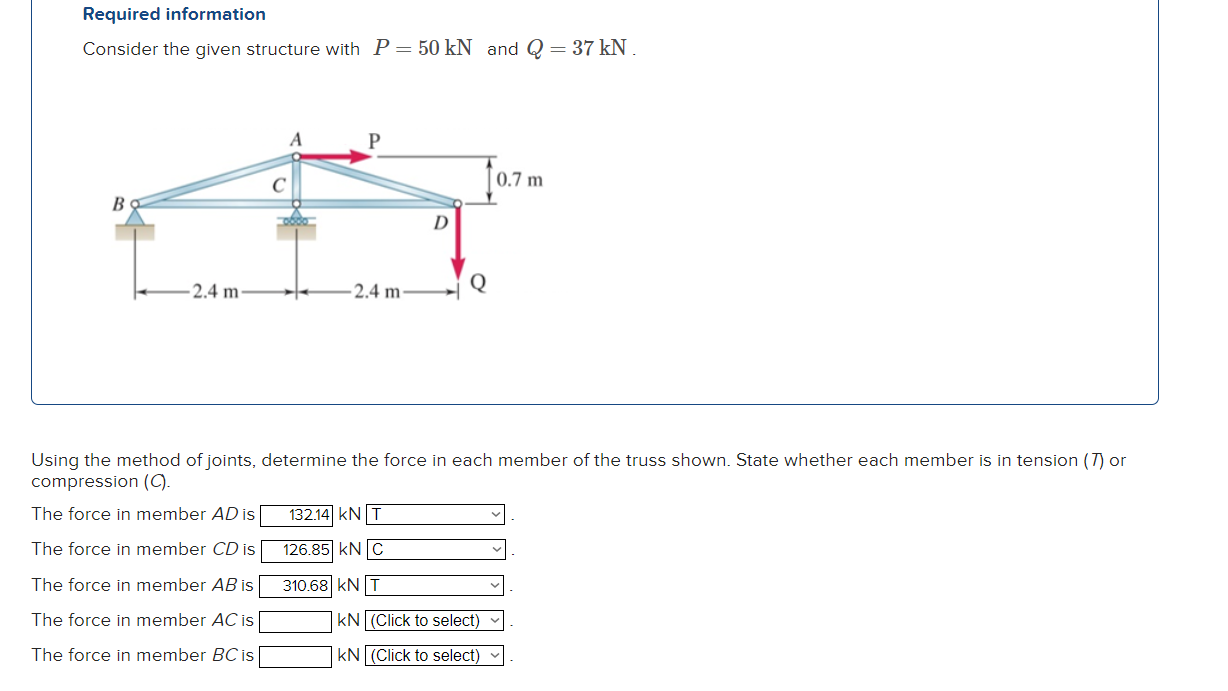 Solved Required informationConsider the given structure with | Chegg.com