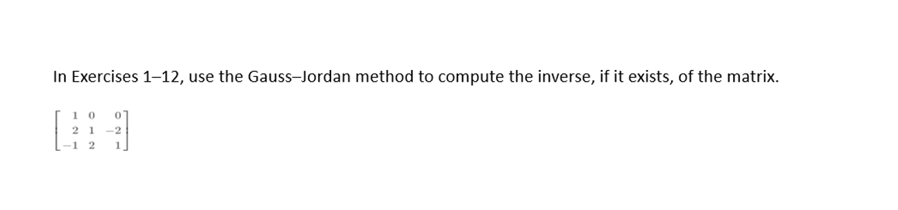 Solved In Exercises 1-12, ﻿use the Gauss-Jordan method to | Chegg.com