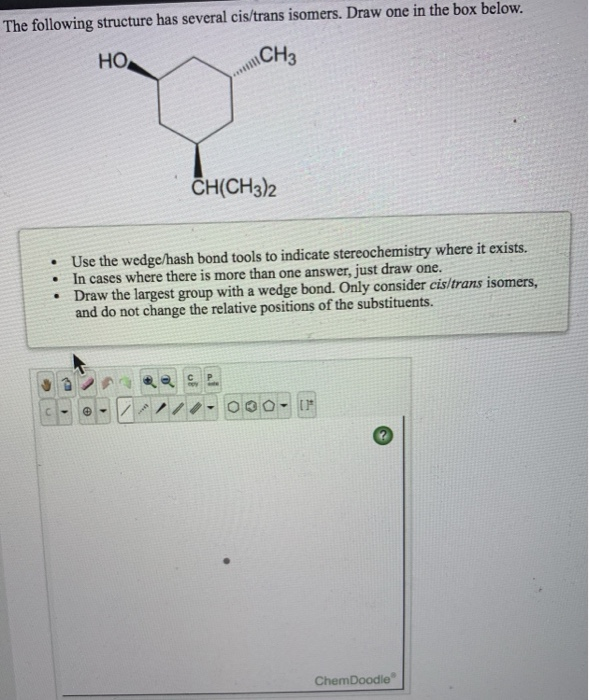 Solved The following structure has several cis/trans | Chegg.com