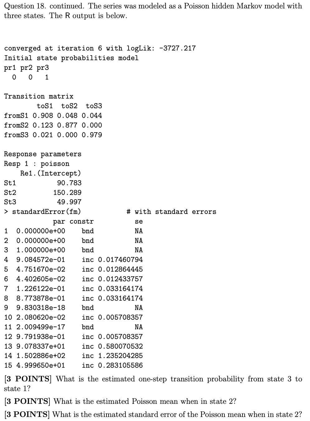 Solved 18. [12 POINTS] Consider the following time series | Chegg.com