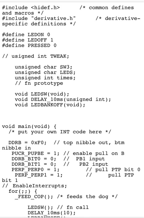 Solved ENGR347 Lab Project Intro to embedded C code and | Chegg.com