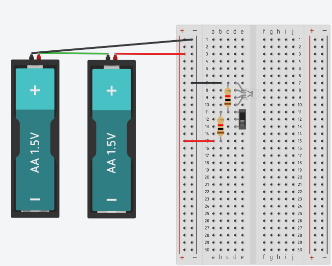 Solved + - abcde fghij + 1300U w N AA 1.5V AA 1.5V I I 29 • | Chegg.com