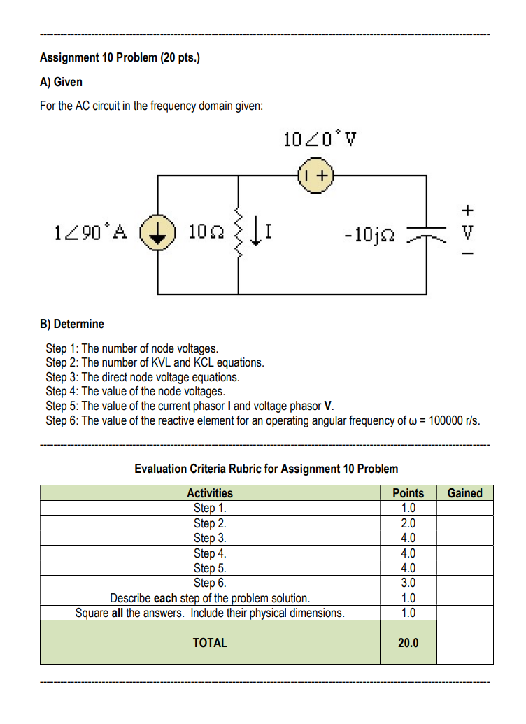 Solved Circuit Analysis II The exercise should be done and | Chegg.com