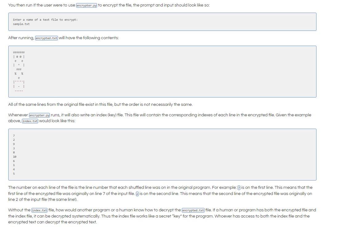This assignment exercises file reading and writing, | Chegg.com