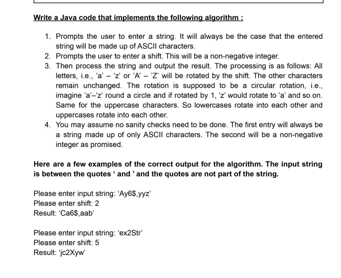 Solved Write a Java code that implements the following | Chegg.com