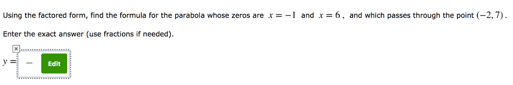 Solved Using the factored form, find the formula for the | Chegg.com