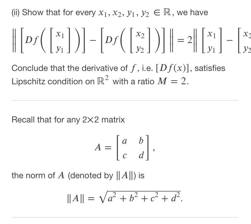 Solved Consider the function f : R2 + R2 defined by | Chegg.com