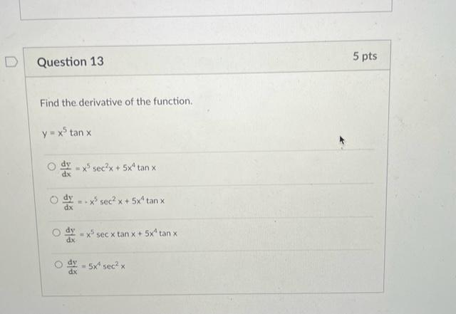 Solved Find the derivative of the function. | Chegg.com
