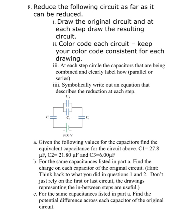 Solved 8. Reduce the following circuit as far as it can be | Chegg.com
